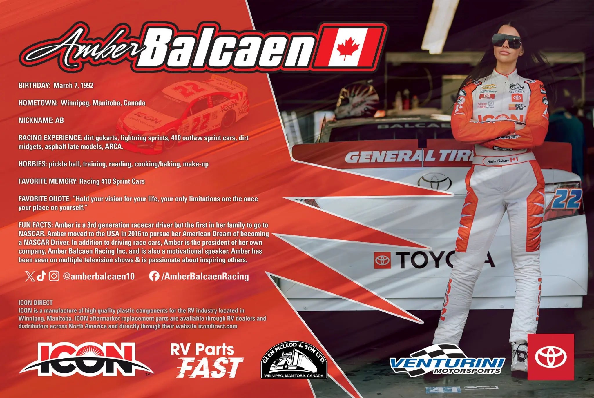 2024 ARCA Hero Card – Amber Balcaen Racing